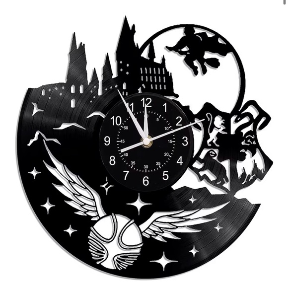 Qian Zhou | Wall Decor | Harry Potter Vinyl Record Cut Out Wall Clock ...